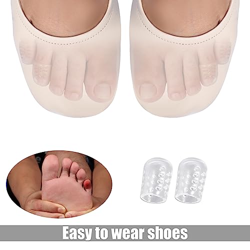 30pcs Silicone Anti-Friction Toe Protector, Breathable Toe Protectors Clear Toe Covers Silicone Toe Guards Soft Toe Sleeves for Women Men