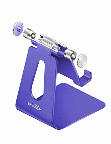 SKEJER Adjustable Cell Phone Stand, Phone Holder,Tablet Stand Dock,Aluminum Desktop Compatible with iPhone 12 iPad,Samsung Galaxy,Google All Smart Phone/Tablets Under 10 in-Royal Purple