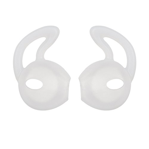 ALXCD Ear Gel for iPhone Earpods, Ear Buds Tips, 4 Pair Anti-Slip Soft Silicone Replacement Earbud Tips for Earphone of iPhone7 SE 6s iPhone 6s Plus 5s [Sport](Black/Clear/Blue/Orange)