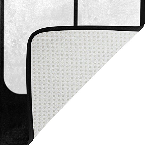 ALAZA Music Piano Keys Black White Area Rug Rugs for Living Room Bedroom 7' x 5'