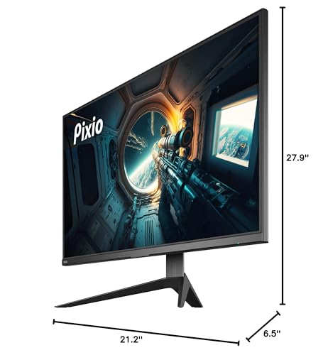 Pixio PX278 27 inch 1ms GTG Response Time WQHD 2560 x 1440 Resolution 144Hz Refresh Rate TN Panel HDR DCI-P3 95% sRGB 129% Adaptive Sync Gaming Monitor