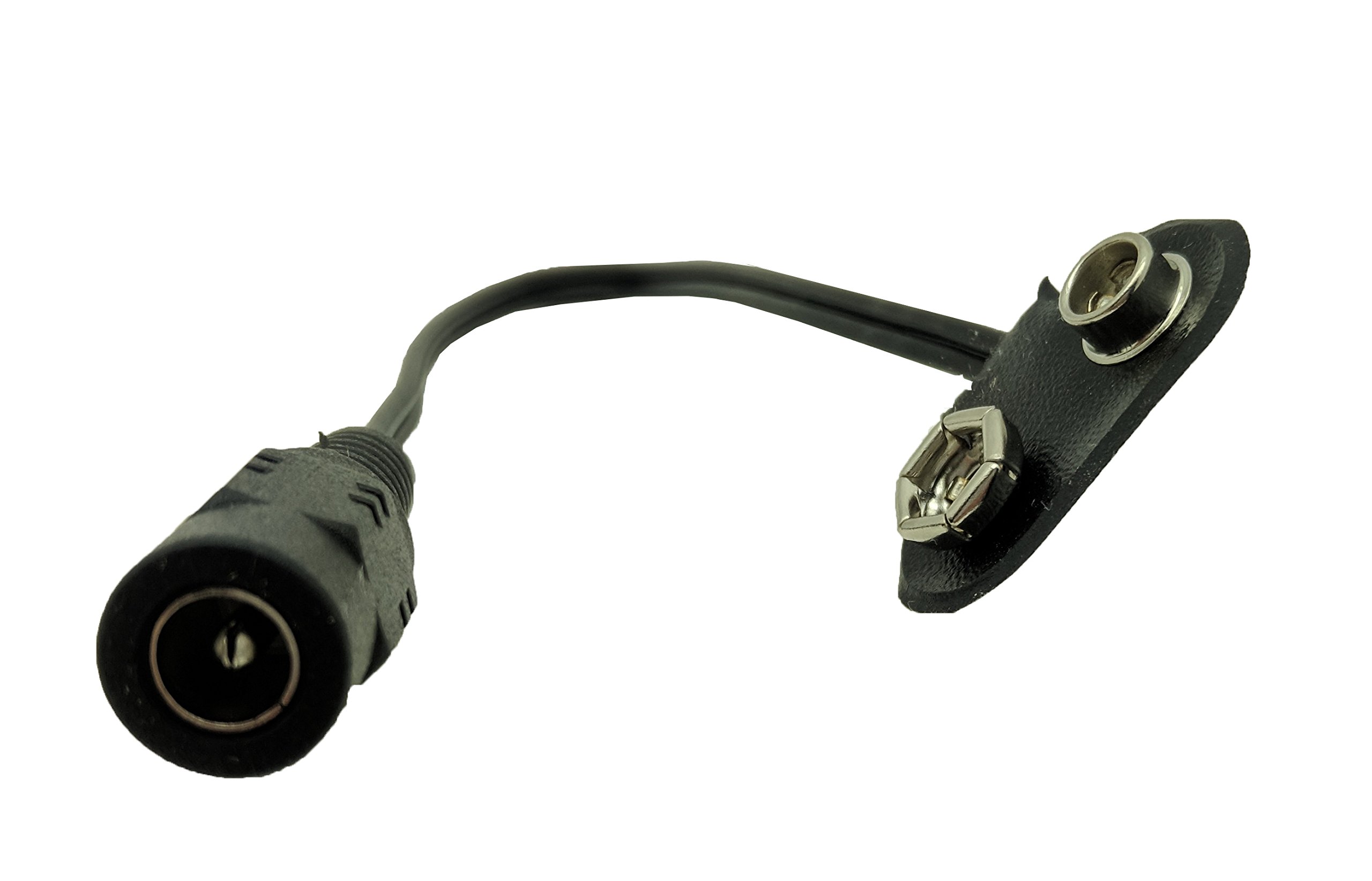 9v Battery Eliminator Snap Connector Conversion Adapter to 5.5mm Female DC Barrel Jack Connection Only - Replace 9-Volt Batteries Forever!