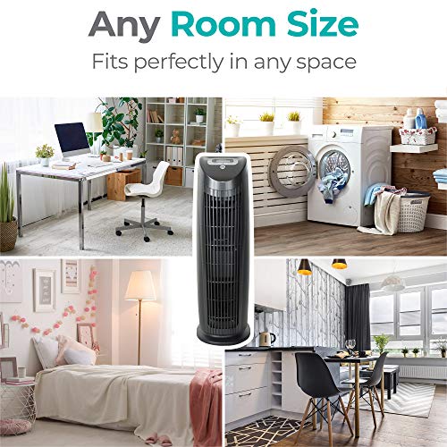 Alen T500 Air Purifier, Quiet Air Flow for Large Rooms, 500 SqFt, Portable Air Cleaner for Allergens, Dust, Pollen, Pet Dander, in Black