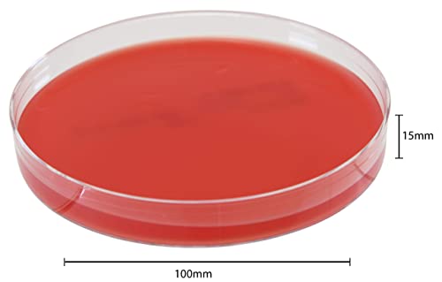 Columbia Blood Agar, 5 Percent Sheep Blood, a General Growth Medium for The Cultivation of Microorganisms, Shows Hemolytic Reactions, 15x100mm Plate, Order by The Package of 10, by Hardy Diagnostics