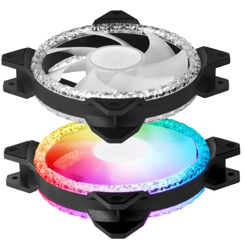 Cooler Master MasterFan MF120 Prismatic Tri-Loop ARGB 3-Pin Fan, 24 Independently LEDs, 6 LEDs Fan hub, 120mm PWM Static Pressure Fan, ARGB Header Extender for Computer Case & Liquid Radiator