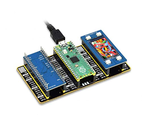Raspberry Pi Pico Evaluation Kit Package B with The Pico + Color LCD + IMU Sensor + GPIO Expander and Cables