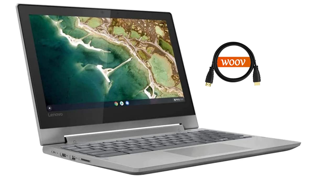 Lenovo - Chromebook Flex 3, 2-in-1 11.6" Touch Screen - MediaTek- 4GB Memory - 32GB eMMC Flash Memory - Platinum Grey, Bundle with Woov HDMI Cable