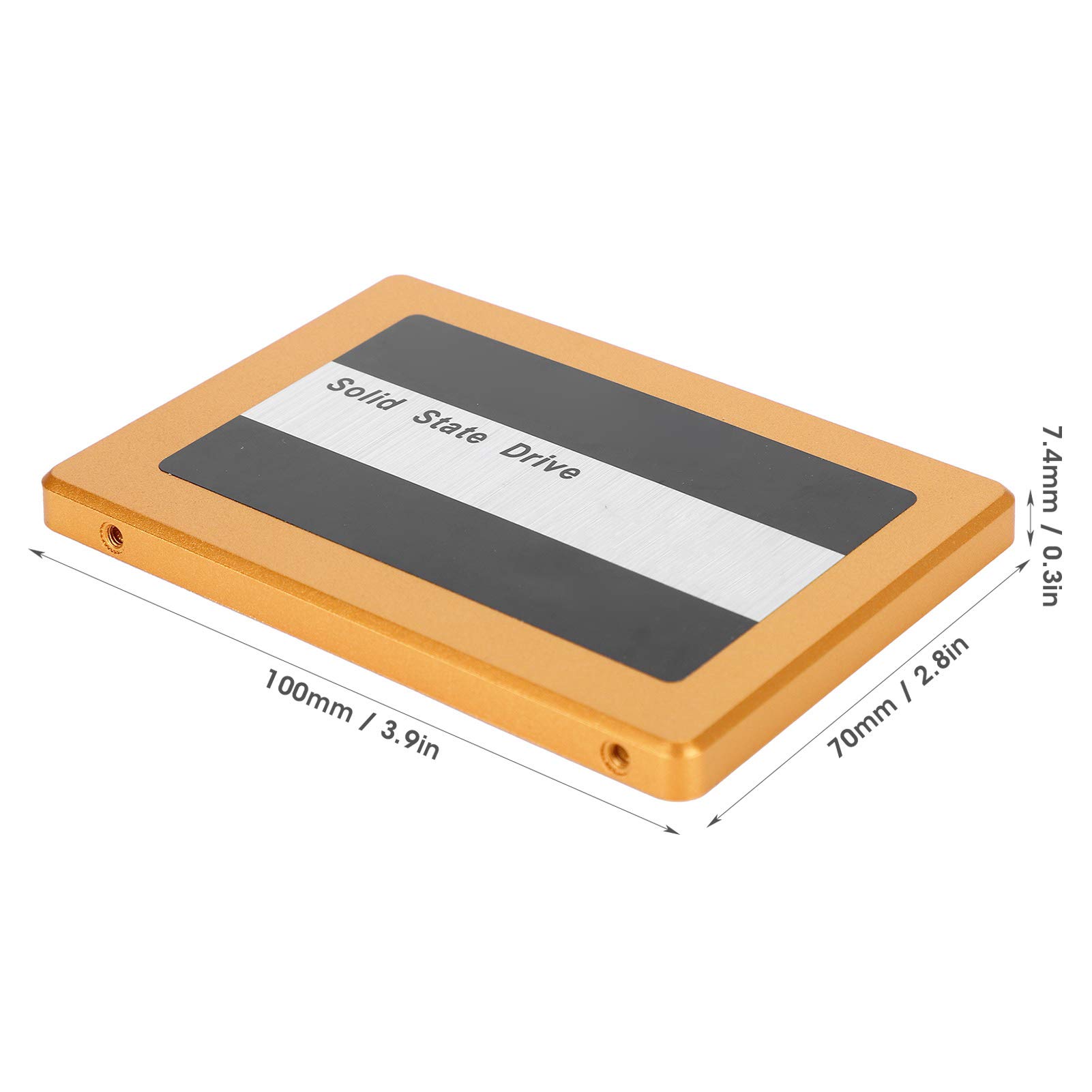 Garsentx External Hard Drives, SATA3.0 2.5 inch SSD 80G/120G/250G/320G/500G/1T/2T Portable PC Solid State Hard Disk Drive for Laptop,PC,Mac 10,OS,Windows 10/8/7/XP, Yellow(120G)