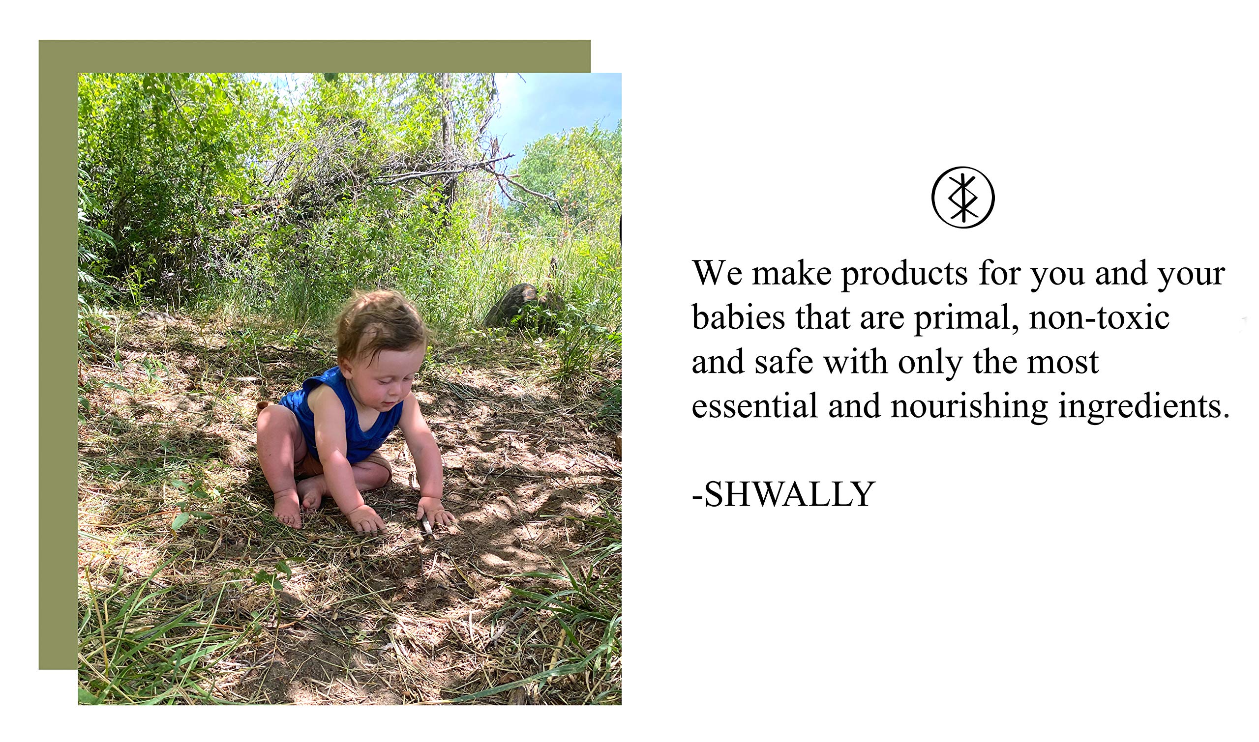 Shwally Primal Baby Bootie and Nipple Balm, The West Coast Original, 100% Grass Fed Tallow, Calendula Flowers and Protective Beeswax, Pregnancy and Nursing Safe, Unscented, for All Skin Types