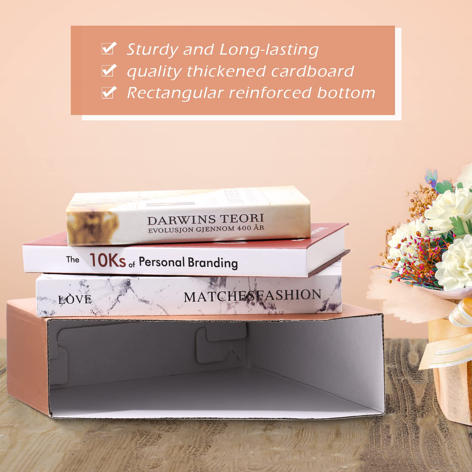 15 Pack Rose Gold Magazine File Holders Foldable Document Storage Organizer Box Cardboard Magazine Holder Desk Organizer for Office School Hospital Home