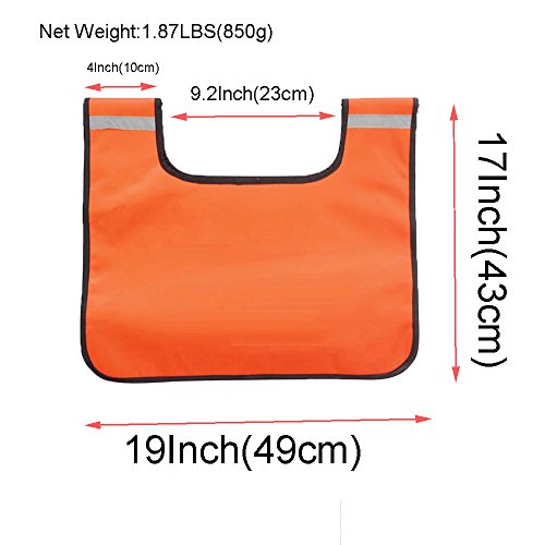 Comily Plus+ Off Road Recovery Winch Weight Bag,Safety Strong Durable PVC Winch Rope Dampener Blanket with Pocket-Light Orange Color