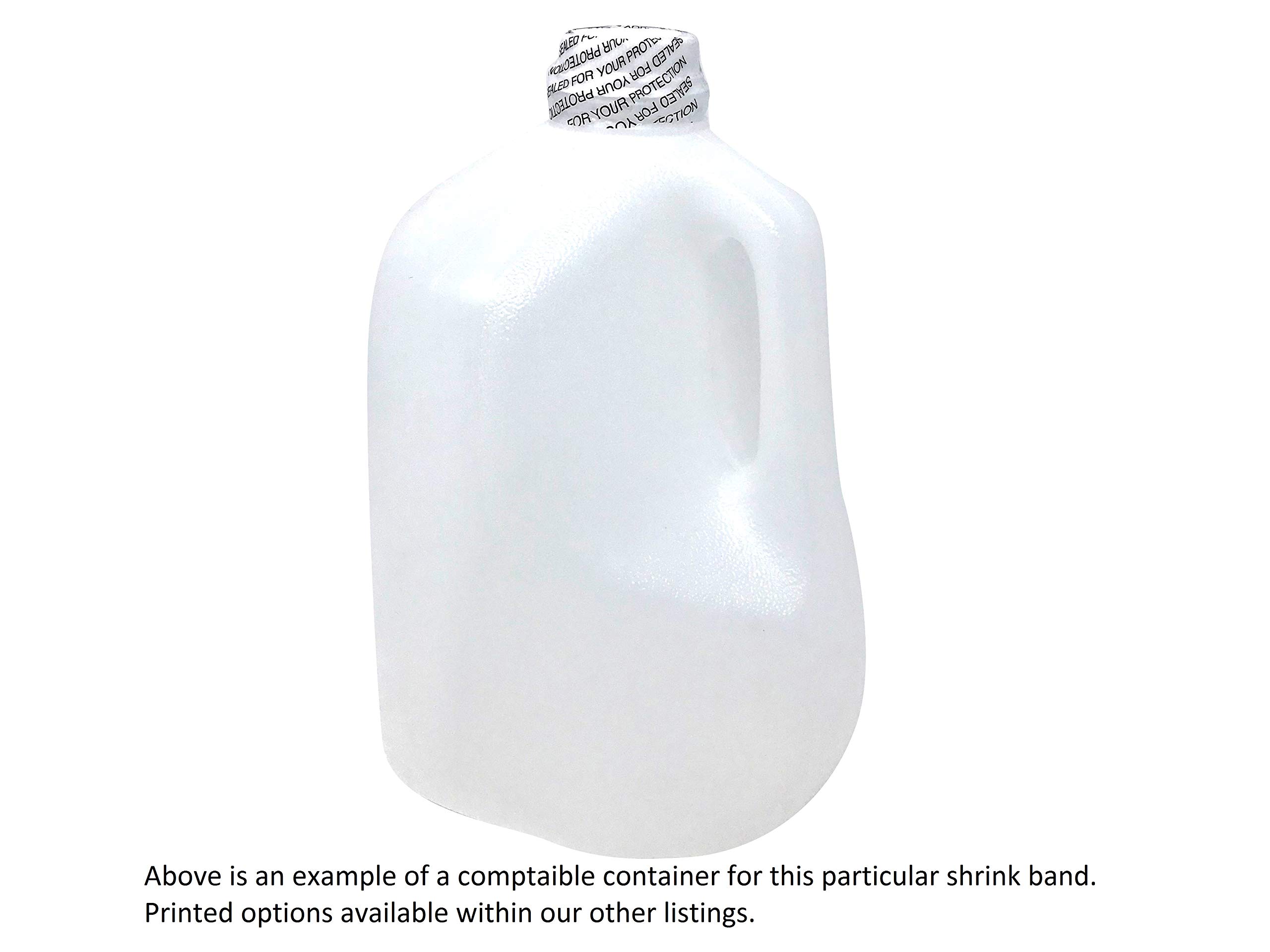 75 x 28 mm Clear PRINTED Black Perforated Shrink Band for Pill Packer Bottles, Pharmaceutical Bottles and More. [Compatible Diameter Range: 1 1/2” – 1 3/4”] - Bundle of 250