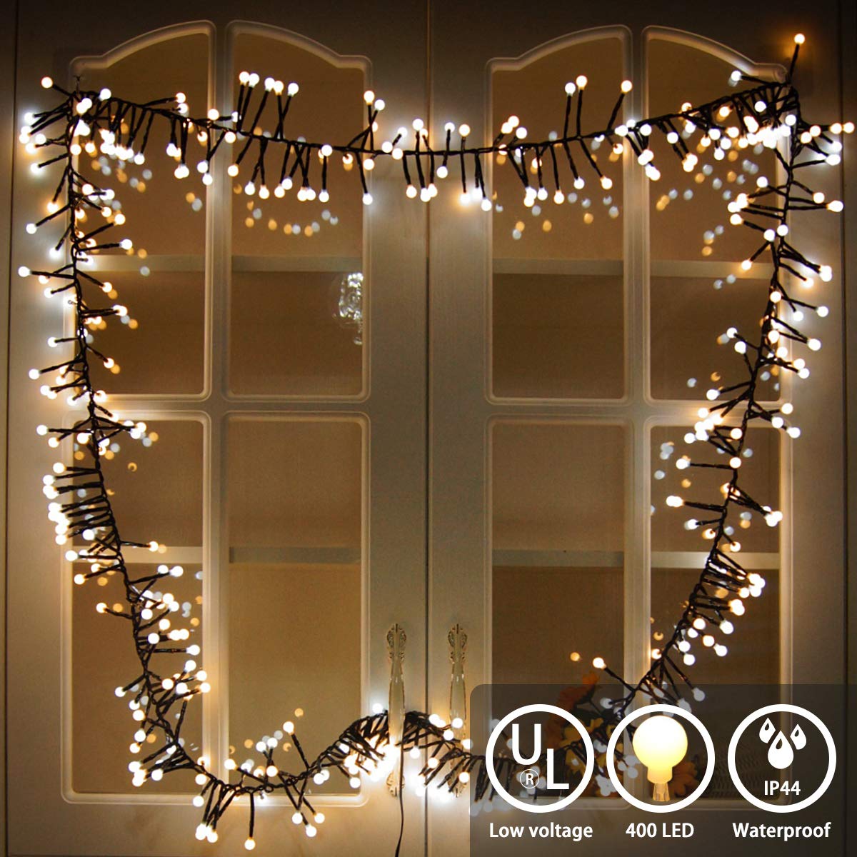 43 ft 70 Led Christmas Lights Globe String Lights Plug in for Bedroom Decor Indoor Outdoor Fairy Light for Home Wall Garden Decorations Warm White
