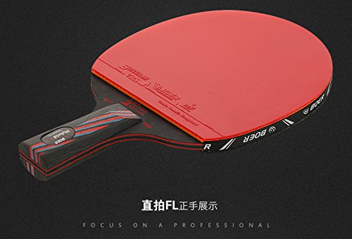 1pcs Black Carbon King 9.8 Training or Game Table Tennis Racket Ping Pong Paddle+1pcs Racquet Bag+3pcs Table Tennis+2Protective Film (TC2-SHORT)