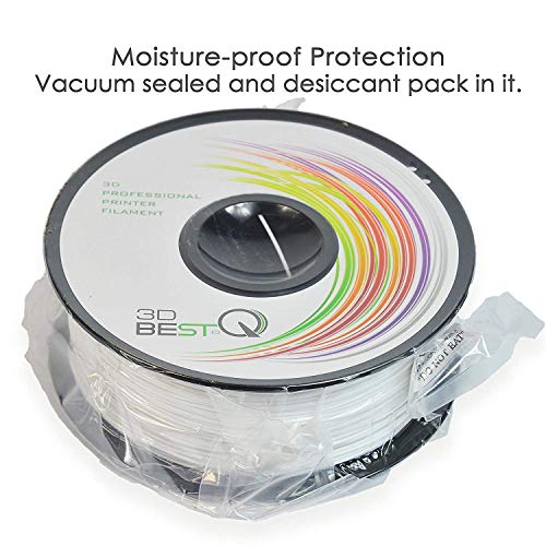 3D BEST-Q GF-ABS (Glass Fiber-infilled) White 1.75MM 3D Printer Filament, N.W. 1KG, Hight Hardness&Toughness (White)