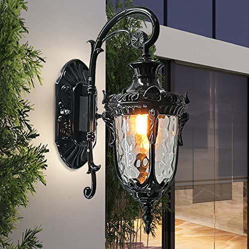 Bazargame Outdoor Wall Lantern,Outdoor Lighting Lantern Lamp,Dusk to Dawn Sensor Outdoor Wall Sconce,for Courtyard Garden House Garage Entrance
