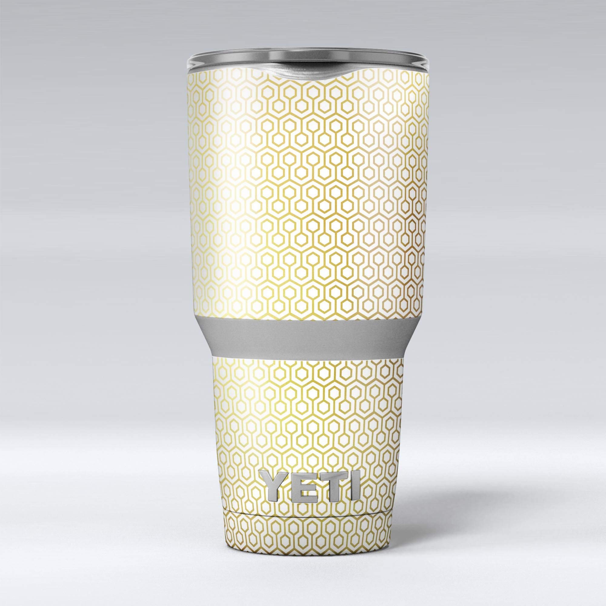 Design Skinz The Golden Honeycomb Pattern - Skin Decal Vinyl Wrap Kit compatible with the Yeti Rambler Cooler Tumbler Cups