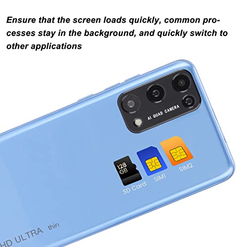 ASHATA Unlocked Android Cell Phone,5.45 Inch HD Full Screen Smartphone Kit,2GB RAM 32GB ROM Dual SIM Dual Standby Cell Phone with Face Recognition,for Kids,Elders(Blue)