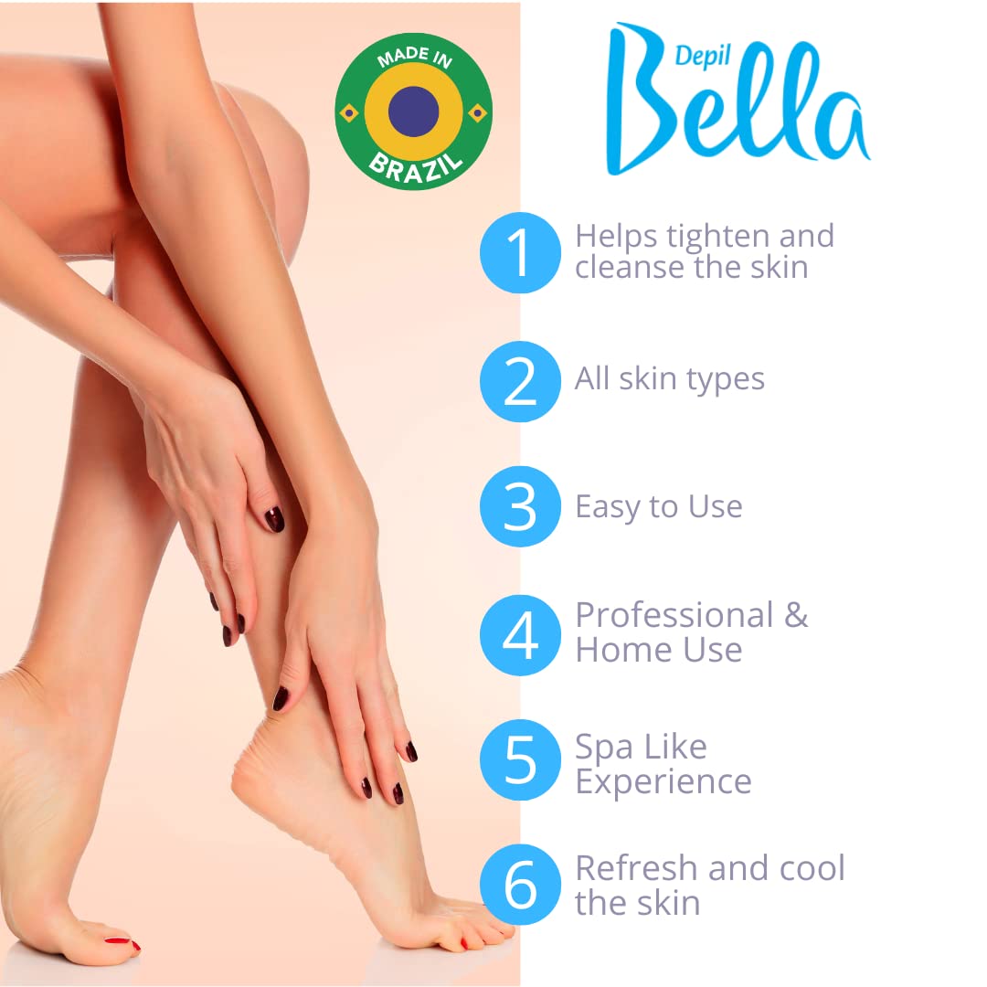 Depil Bella Skin Care Products, Two Pack, Pre Waxing Astringent Lotion (500 ml), Post Waxing - Oil Moisturizing Remover (500 ml).
