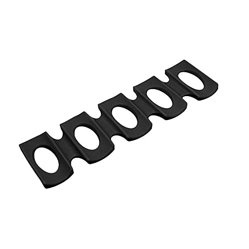 1PCS Wine Bottle Holder,Beer Can Anti-Skid Holder Silicone Stacker Cans Fridge Mat Beverages Rack for Kitchen(Black)