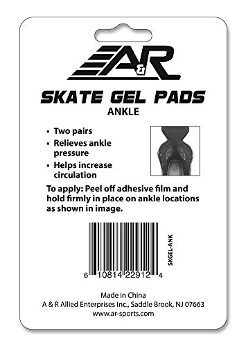 A&R Sports Ankle Skate Gel Pad (Pack of 4) , package may vary
