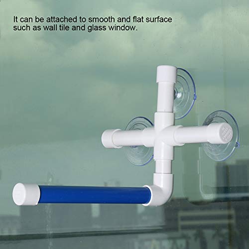Bird Shower Perches with Strong Suction Cup Parrot Plastic Pipe Stand Toy for Macaw African Greys Budgies Parakeet