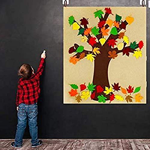 GEZICHTA Classroom Tree, Felt Fall Tree Board, Bulletin Board for Kids Classroom Multifunction Home Thanksgiving Activity