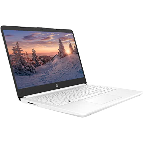2022 HP Premium 14-inch HD Thin and Light Laptop, Intel Dual-Core Processor, 32GB RAM, 64GB Storage, Long Battery Life, Webcam, Bluetooth, HDMI, Wi-Fi, White, Windows 11 + 1 Year Microsoft 365