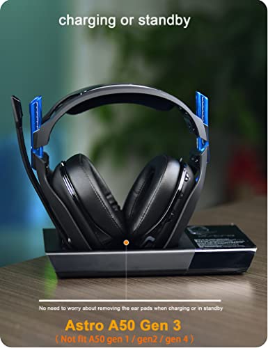 A50 Gen 3 Mod Kit - defean Replacement Earpads and Headband Compatible with Astro A50 Gen 3 Headset,Ear Cushions, Upgrade High-Density Noise Cancelling Foam, Added Thickness (Black Protein)