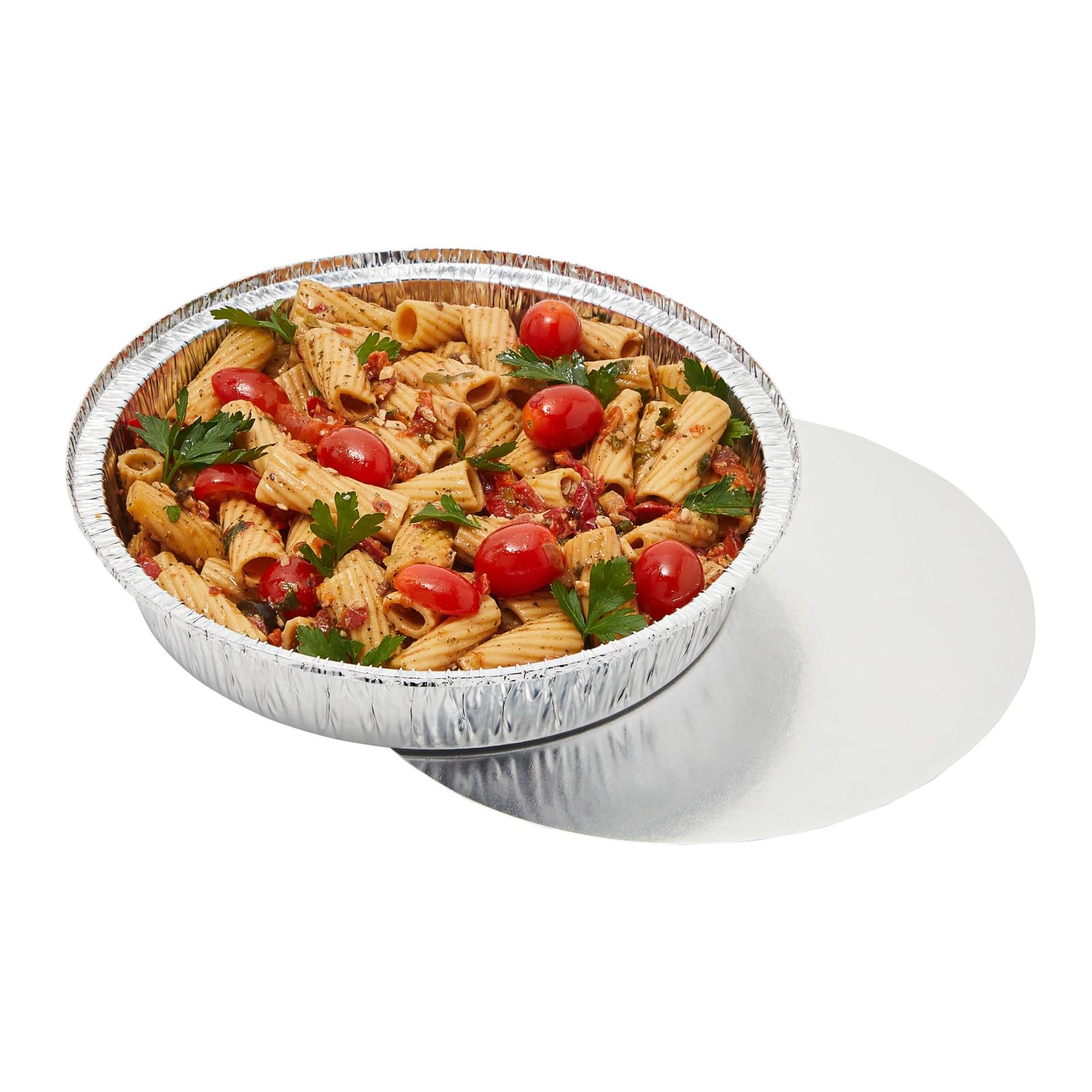 25 Pack 9 Inch Round Aluminum Pans with Lids, Disposable Foil Pie Tins for Baking, Roasting, Broiling, Cooking