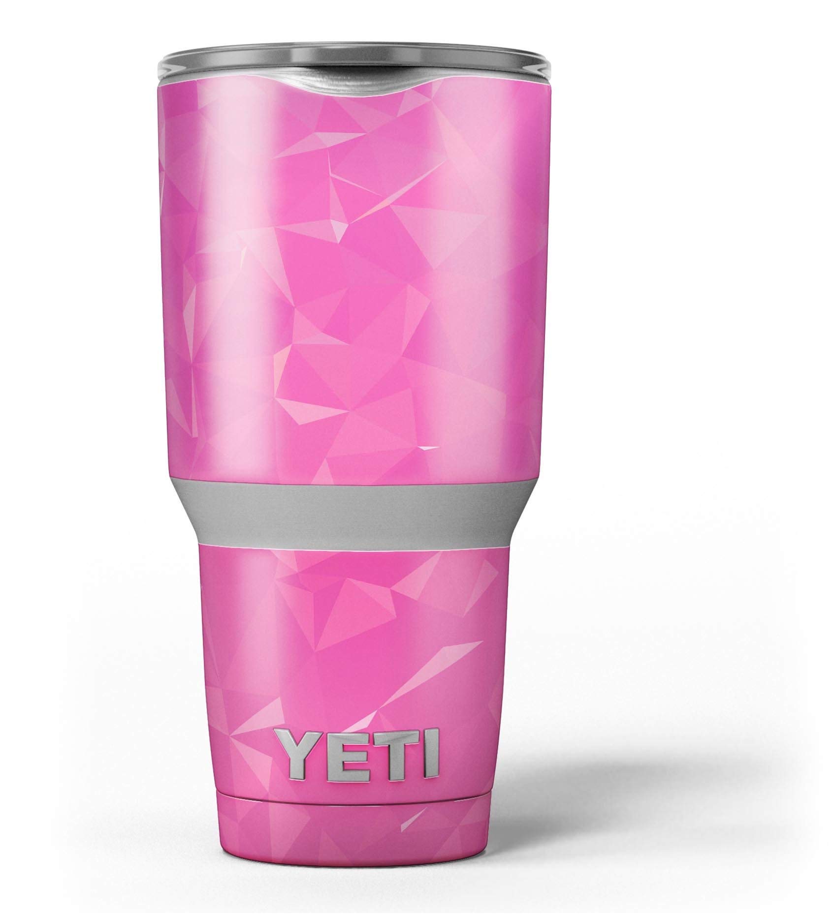 Design Skinz Pink Geometric V15 - Skin Decal Vinyl Wrap Kit Compatible with The Yeti Rambler Cooler Tumbler Cups