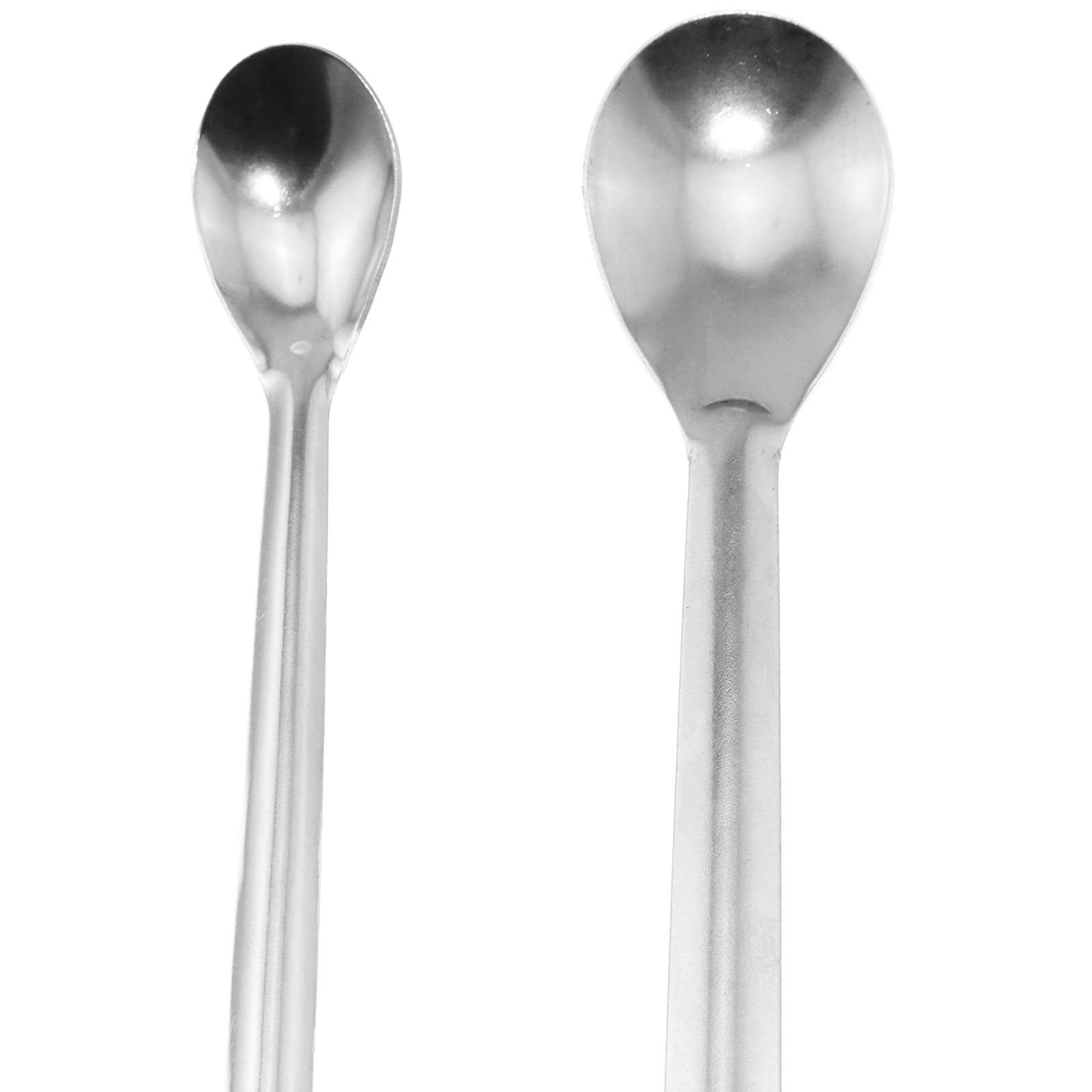 Lind Kitchen 2PCS 20cm/30cm Stainless Steel Lab Spoon Spatula Laboratory Sampling Spoon Mixing Spatula (One Spoon Side and One Shovel Side), Experiment Equipment