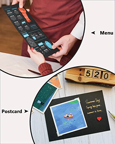 Black Cardstock Paper 8.5 x 11, 108 Sheets 180g Black Printer Card Stock, Heavy Construction Paper for Card Making Printing Craft Drawing Scrapbooking Cutting