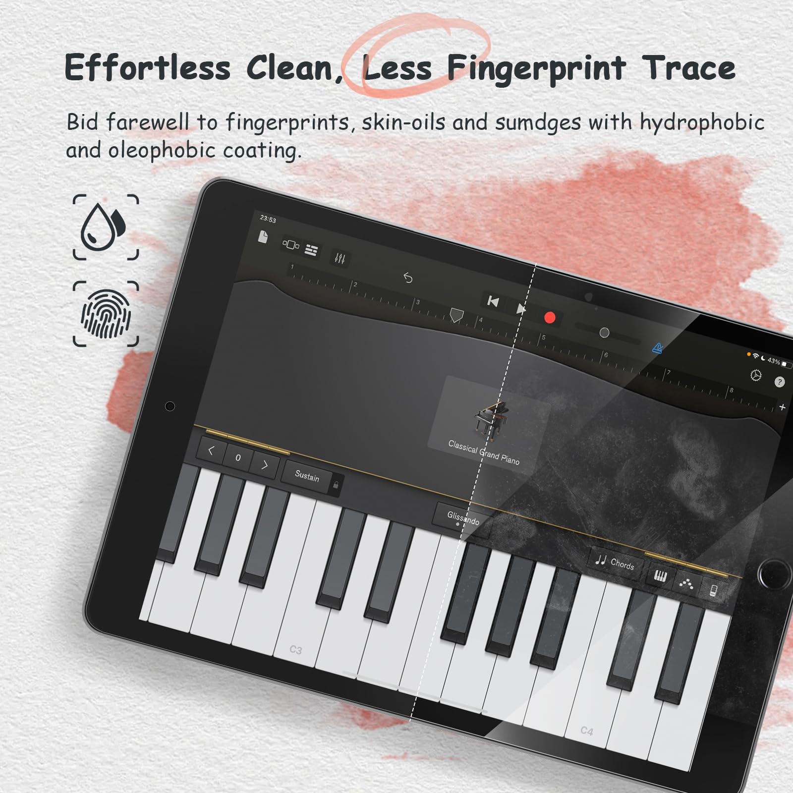 bersem 2 Pack Paperfeel Screen Protector - Matte PET Film for Drawing, Anti-Glare - Compatible with iPad 6th/5th Generation 9.7 inch and iPad Pro 9.7 Inch/Air 2/Air