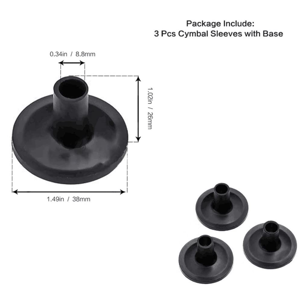 21 PCS Cymbal Replacement Accessories, Cymbal Stand Felts, Drum Cymbal Felt Pads Include Wing Nuts, Felt Cymbal Sleeves with Base Wing Nuts, Washer, Sleeves and Base Wing Nuts Replacement (Gray)