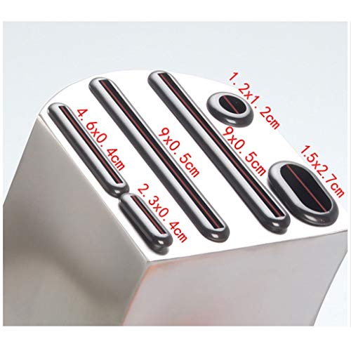 CUJUX World Universal Knife Block Stainless Steel Modern Design with Scissors Slot Knife Holder Countertop Storage