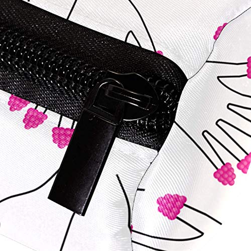 Raspberries On All Fingers Hand Pattern Pencil Bag Pen Case Stationary Case Pencil Pouch Desk Organizer Makeup Cosmetic Bag for School Office