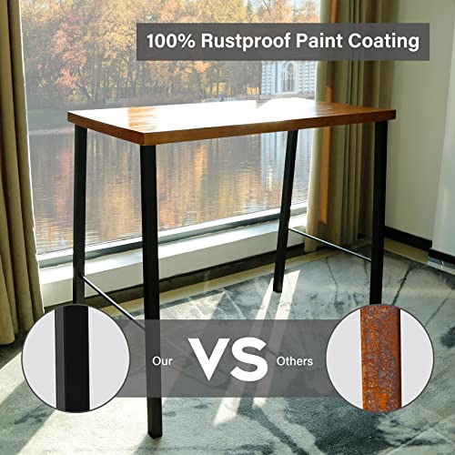 Tengchang 30" Metal Desk Dining Table Legs Black, Set of 2
