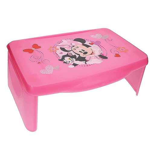 Disney Minnie Mouse Foldable Storage Activity Tray for Kids' Markers, Crayons, Crafts, and More, Pink, 17.9" x 12.8" x 2.36"
