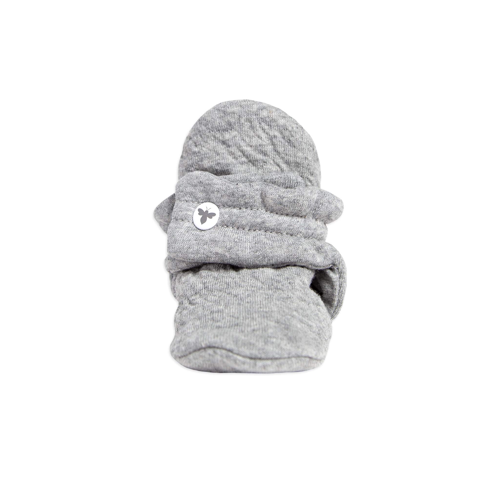 Burt's Bees Baby Baby Gender Neutral Color for Ages 0 to 9 Months Old Slipper Sock, Heather Grey Stripe, 6 Unisex Infant