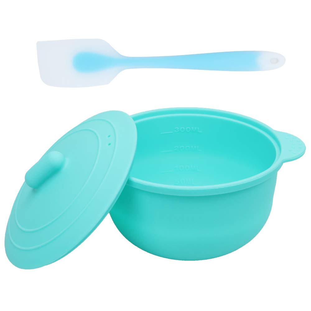 Replacement Pot Set for Wax Warmer Removable Silicone Waxing Bowl and Non-stick Spatulas Home Hair Removal Sticks Reusable Wax Heater Machine Accessory
