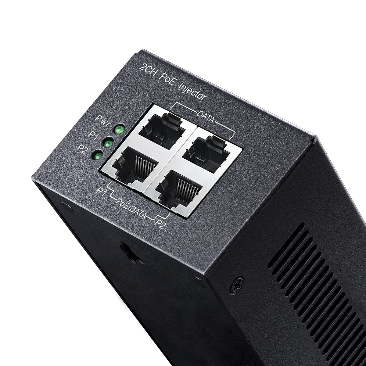 Cudy 2 Channel Gigabit PoE Injector, 10/100/1000Mbps, 2 Gigabit Input, 2 PoE Output, 2 x 30 watts PoE Adapter, Wall-Mount, Comply with 802.3at / 802.3af, 48V