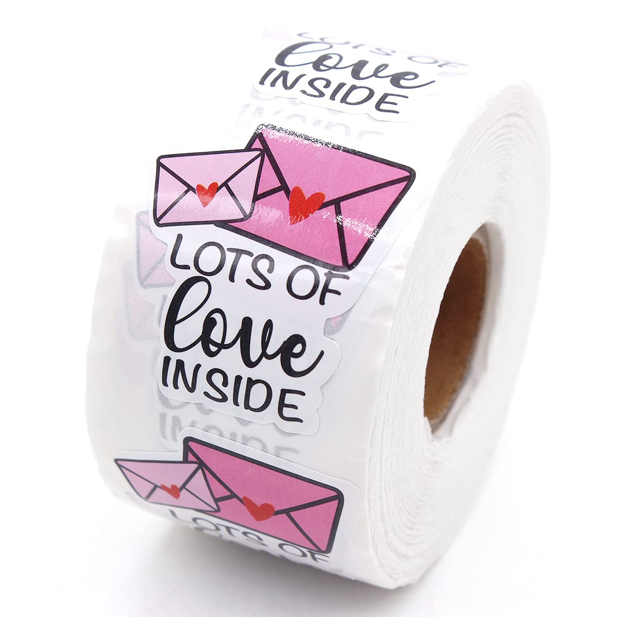 Littlefa Cute Lots of Love Inside Stickers,Happy Mail Stickers,Love Mail Stickers,Small Business Stickers,Envelopes Seal Stickers,Mail Packaging Sticker for Small Business 500 PCS