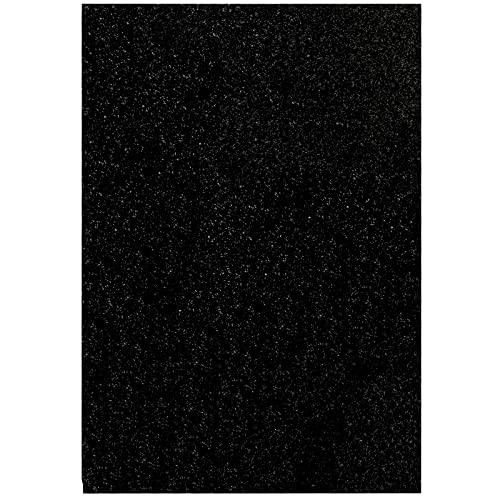 Black Glitter Cardstock - 25 Sheets A4 Black CardStock for Cricut, Black Glitter Paper for DIY Projects, Scrapbooking, Invitations - 250 GSM Card Stock Easy to Cut and DIY