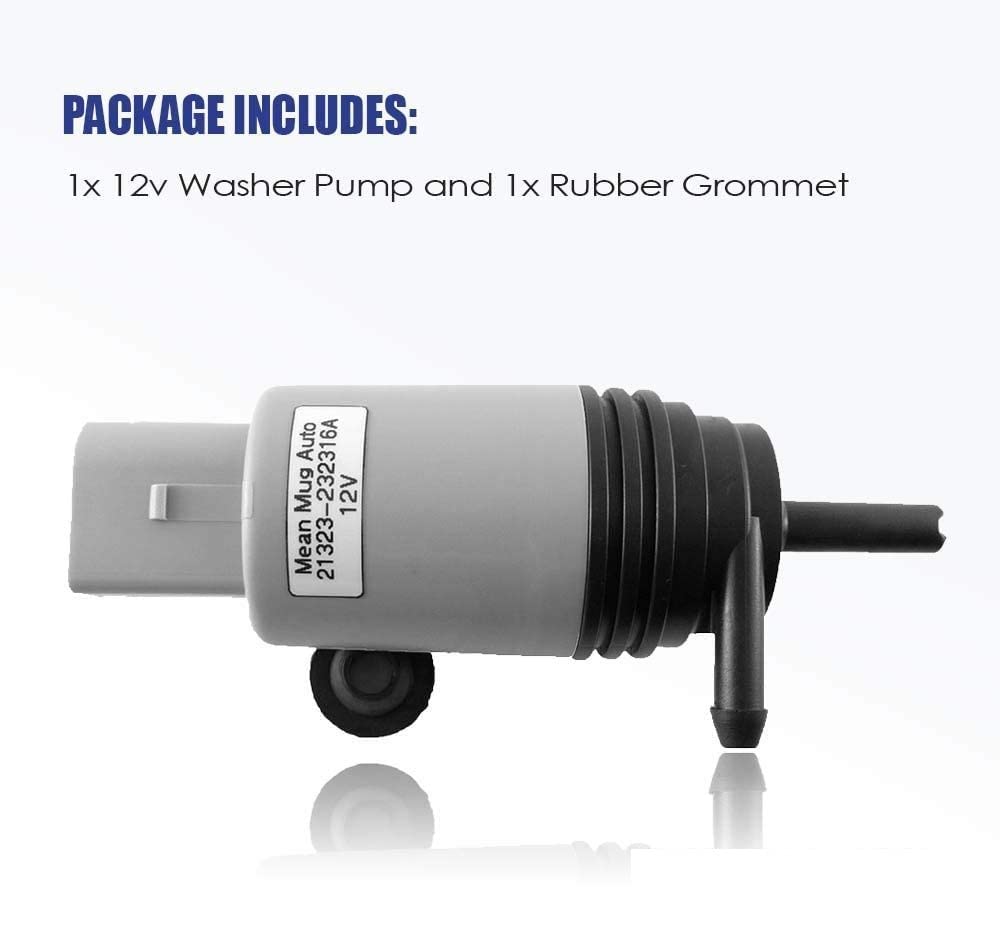 21323-232316A Windshield Washer Pump - Washer Motor Compatible with BMW - Replace OEM #: 67126934159, 67127302589