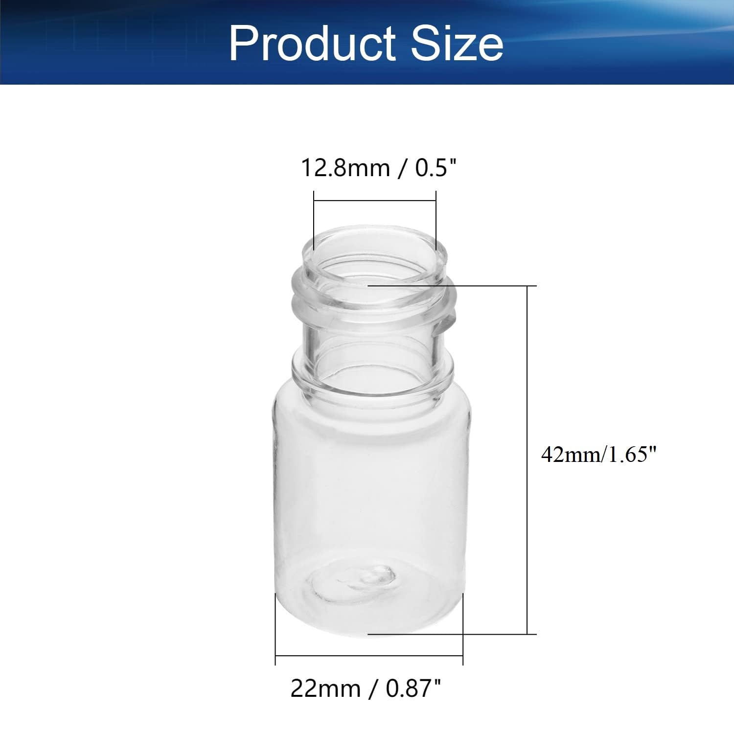 Bettomshin 10Pcs 5ml PE Plastic(Food Grade) Bottles with Caps, Lab Wide Mouth Small Plastic Water Bottles Reagent Bottle, Liquid/Solid Sample Seal Storage Container Transparent