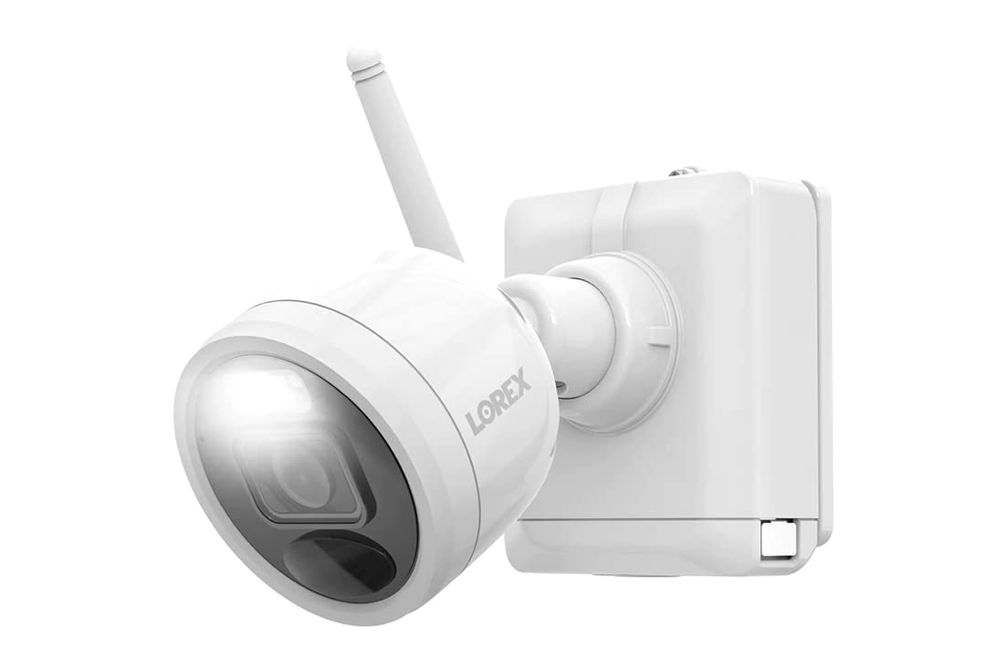 Lorex 2K Wire Free Security Camera – Outdoor & Indoor Add on Battery Operated Camera Wireless Surveillance System for Home & Business – Active Deterrence, Person Detection – Requires Base