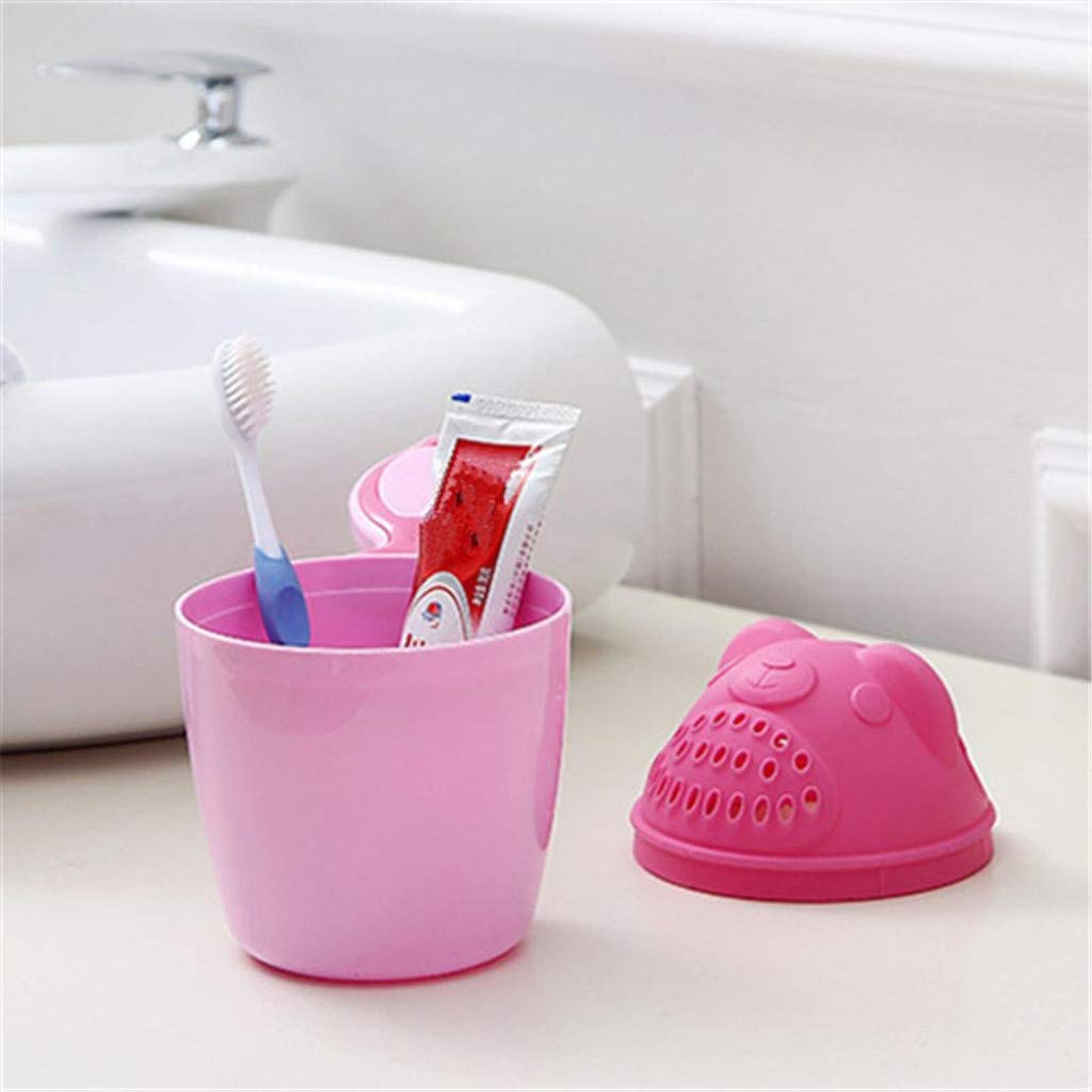 Digood Waterfall Rinser Shampoo Cup with Animal Handle for Kids (6 Months - 6 Years), Pink