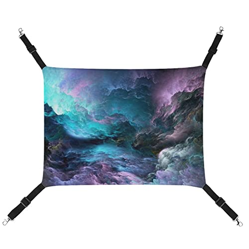 Amazing Galaxy Cloud Space Pet Hammock Comfortable Adjustable Hanging Bed for Small Animals Dogs Cats Hamster