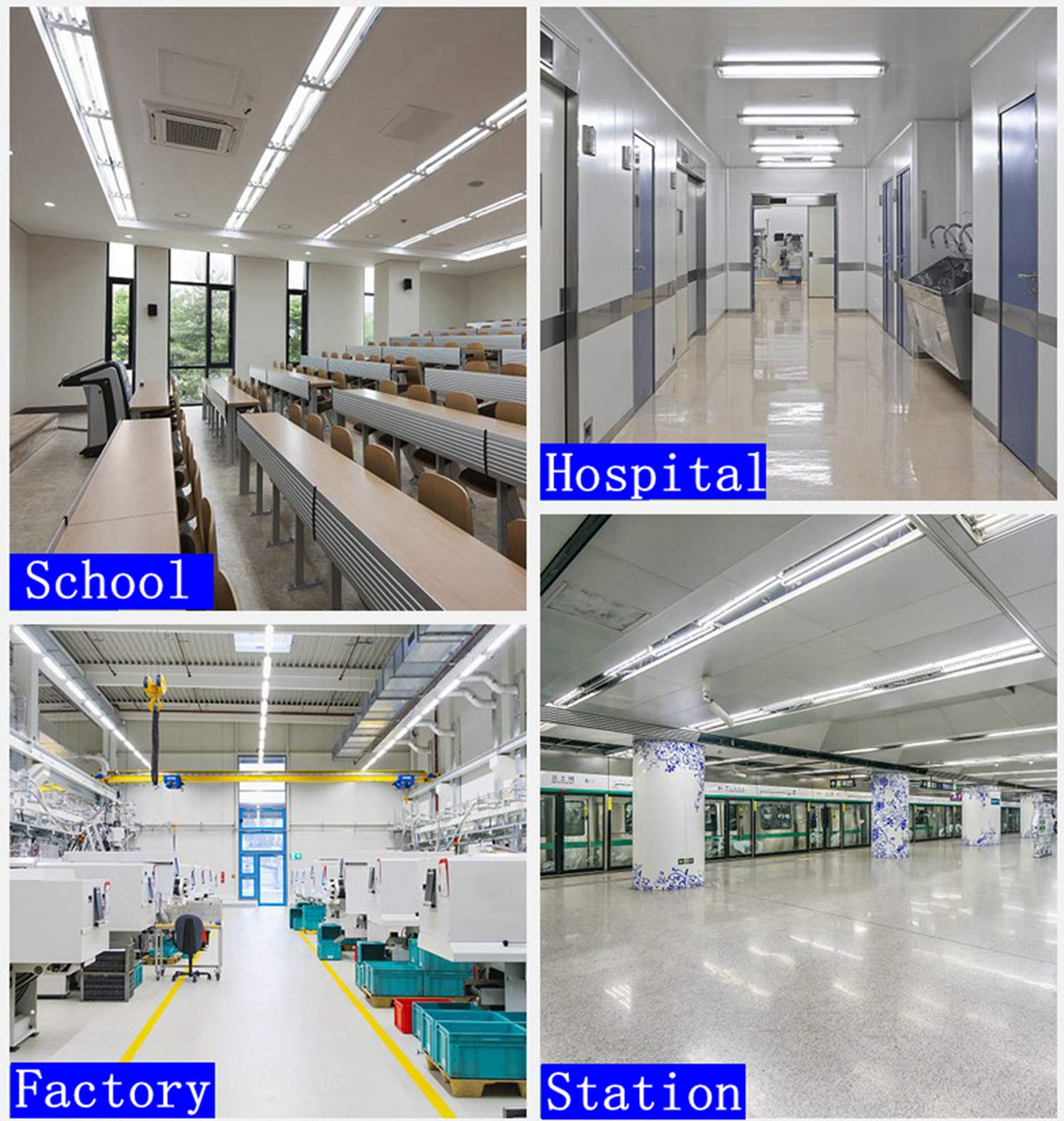 4FT LED Tube Light, T8 T10 T12 LED Bulb, 32W(60W Equivalent) 4160LM, 5000K Daylight, Clear Cover, Medium Bi-Pin G13 Base,4 Foot Fluorescent Tube Replacement (12 Pack)